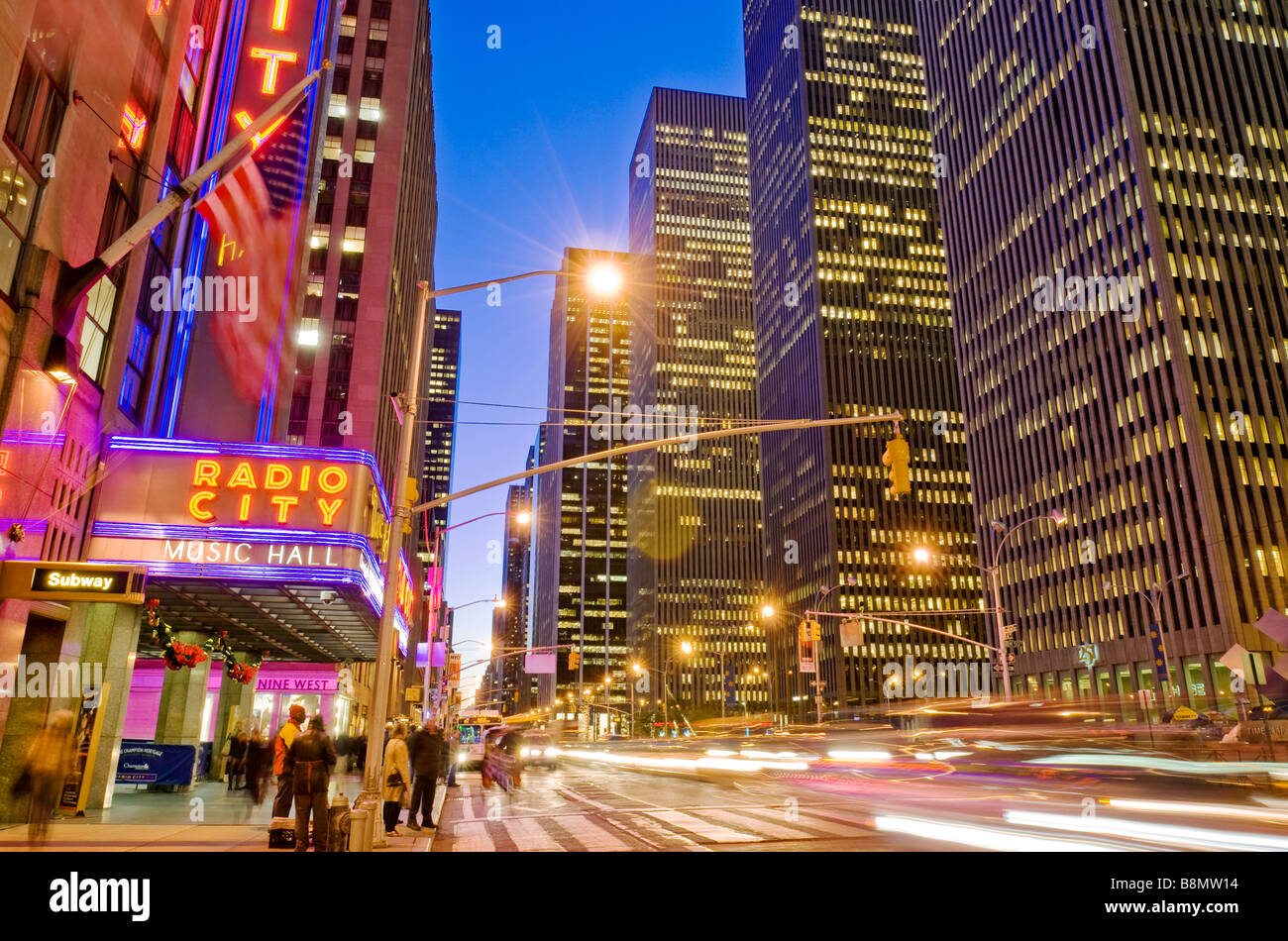 Radio City Music Hall Avenue of the Americas Rockefeller Center Stock ...