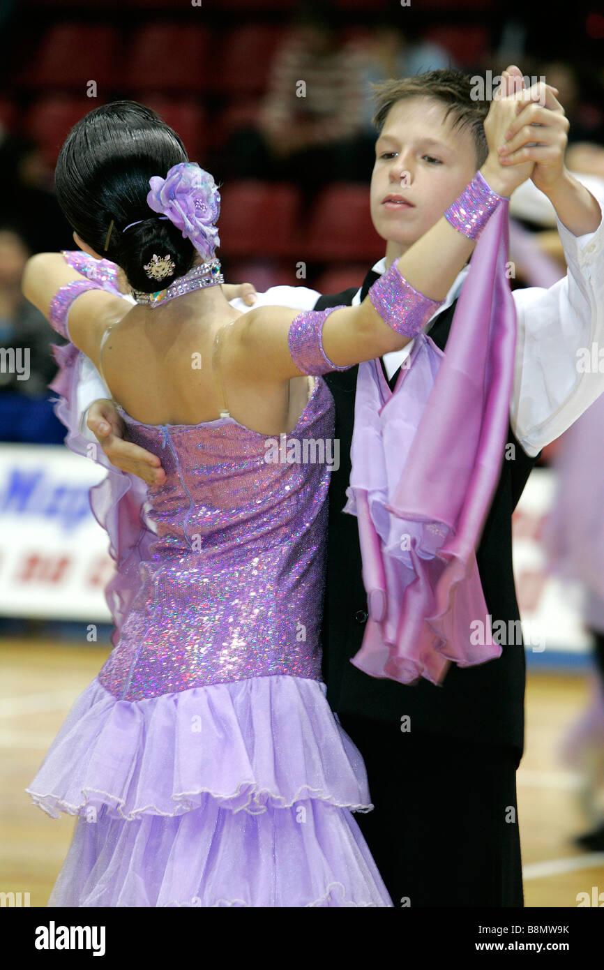 Children sports ballroom dance competition teen Stock Photo - Alamy