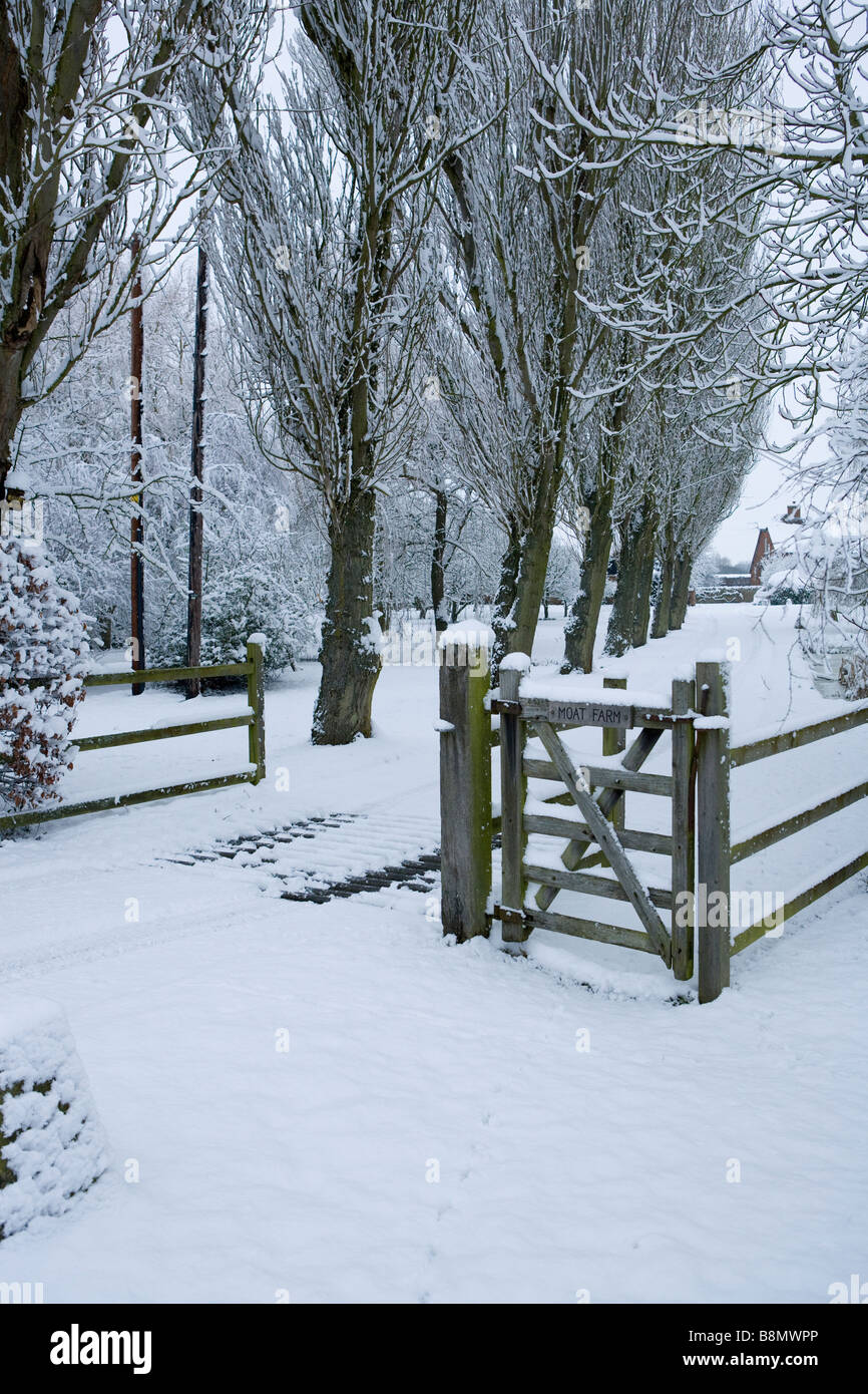Entrance gate snow hi-res stock photography and images - Alamy