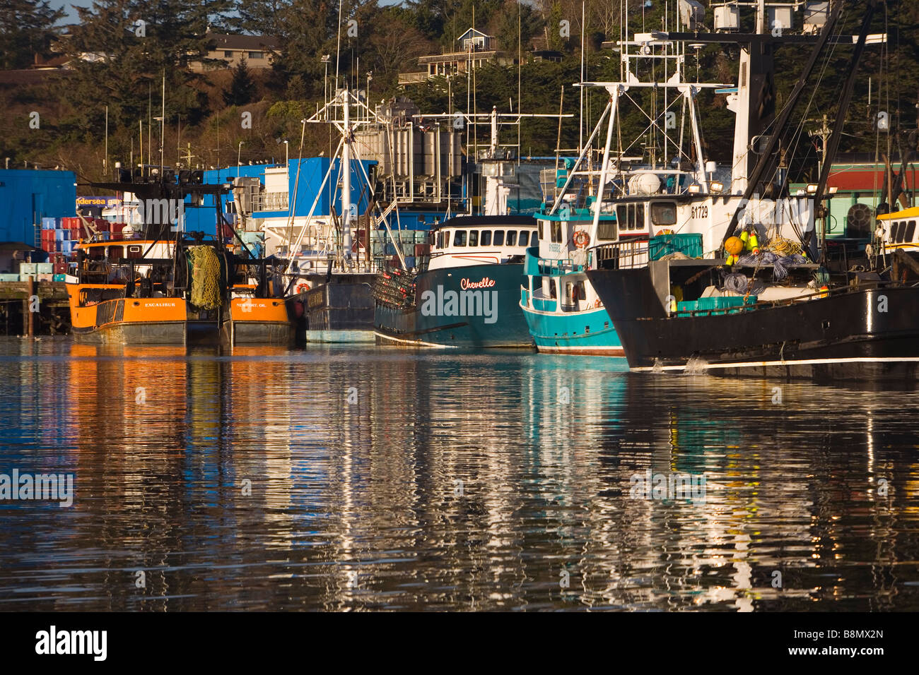 Newport harbor in Newport, Oregon, USA at sunrise Stock Photo - Alamy