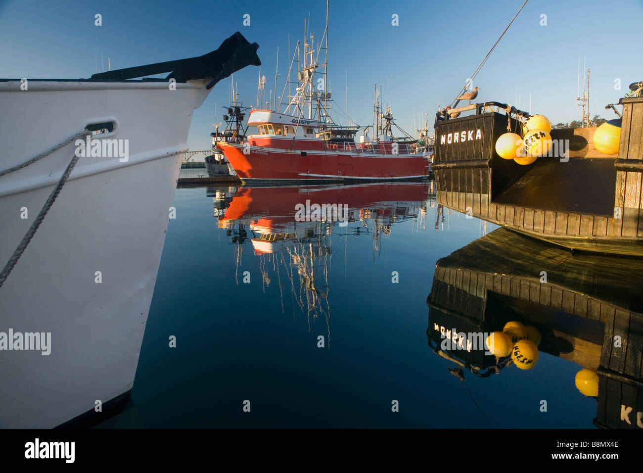Newport Harbor, Oregon, USA Stock Photo - Alamy