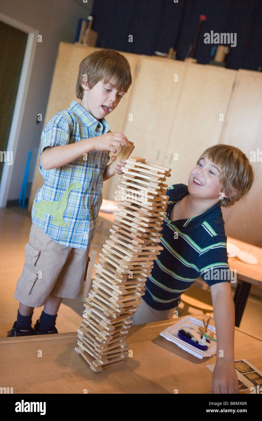 Building tower blocks child hi-res stock photography and images - Alamy
