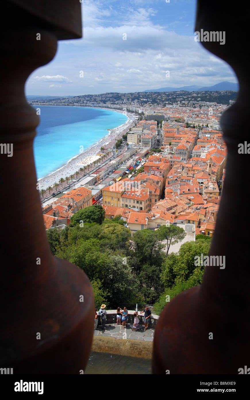 A view over the Old Town of Nice from the Chateau Nice France Cote D ...