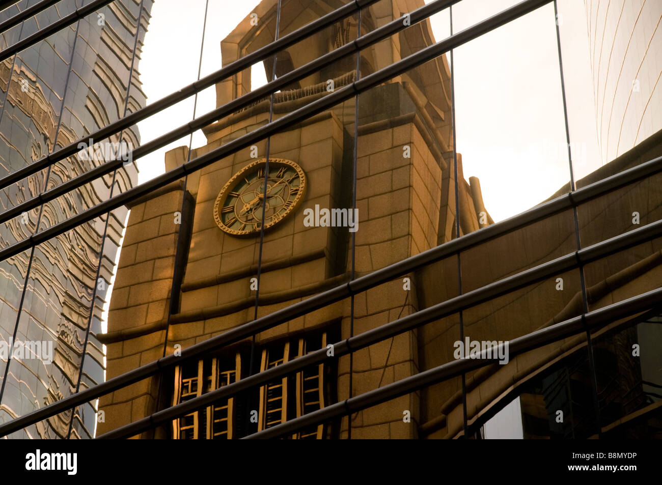 Clock Tower reflection Stock Photo - Alamy