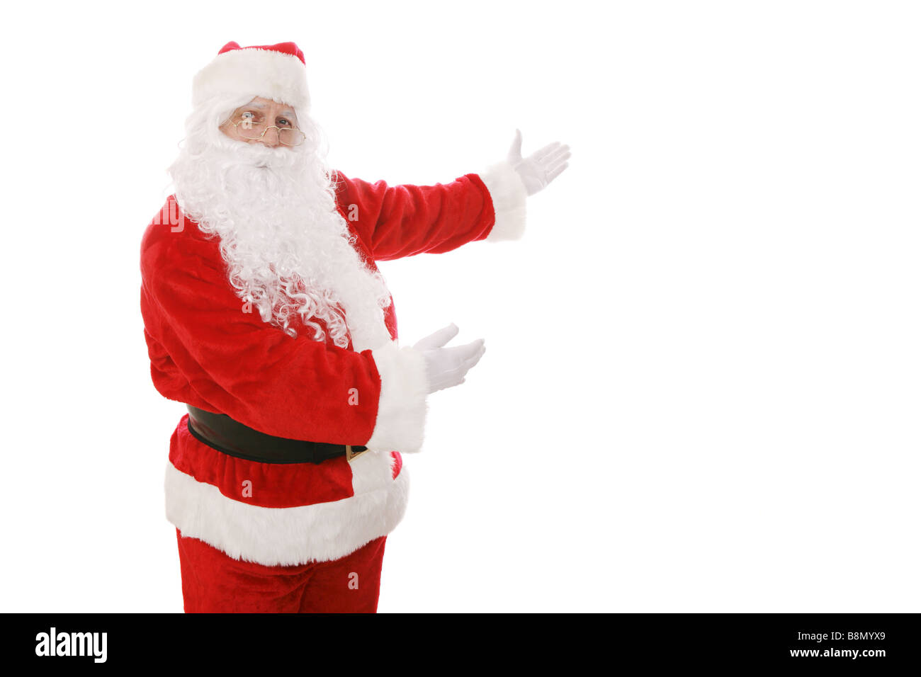 Santa clause at Christmas isolated on white background Stock Photo - Alamy