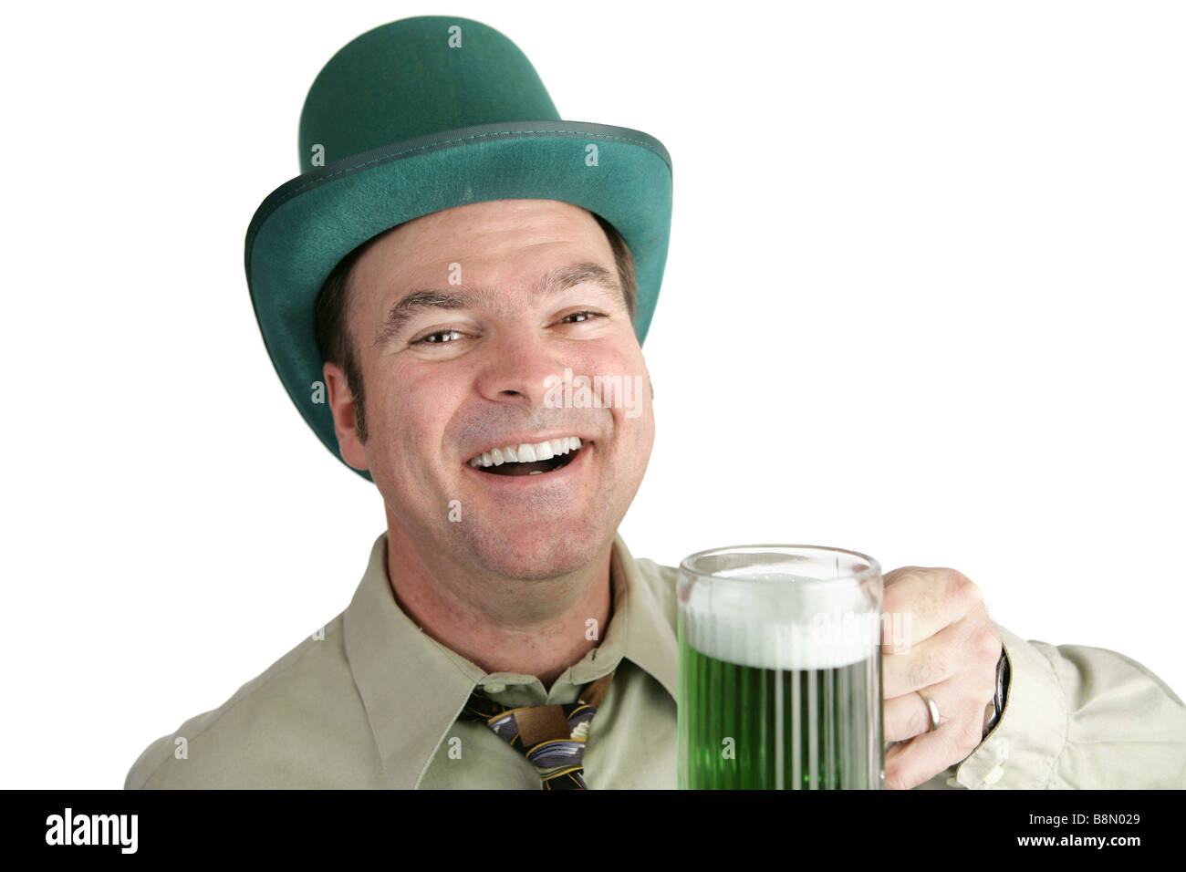 Series of an Irish man celebrating St. Patrick's Day Stock Photo - Alamy