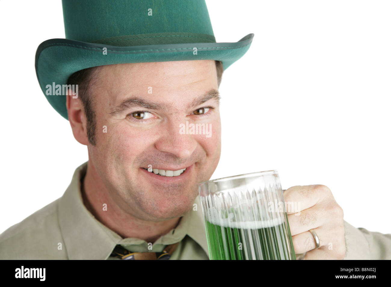 Series of an Irish man celebrating St. Patrick's Day Stock Photo - Alamy
