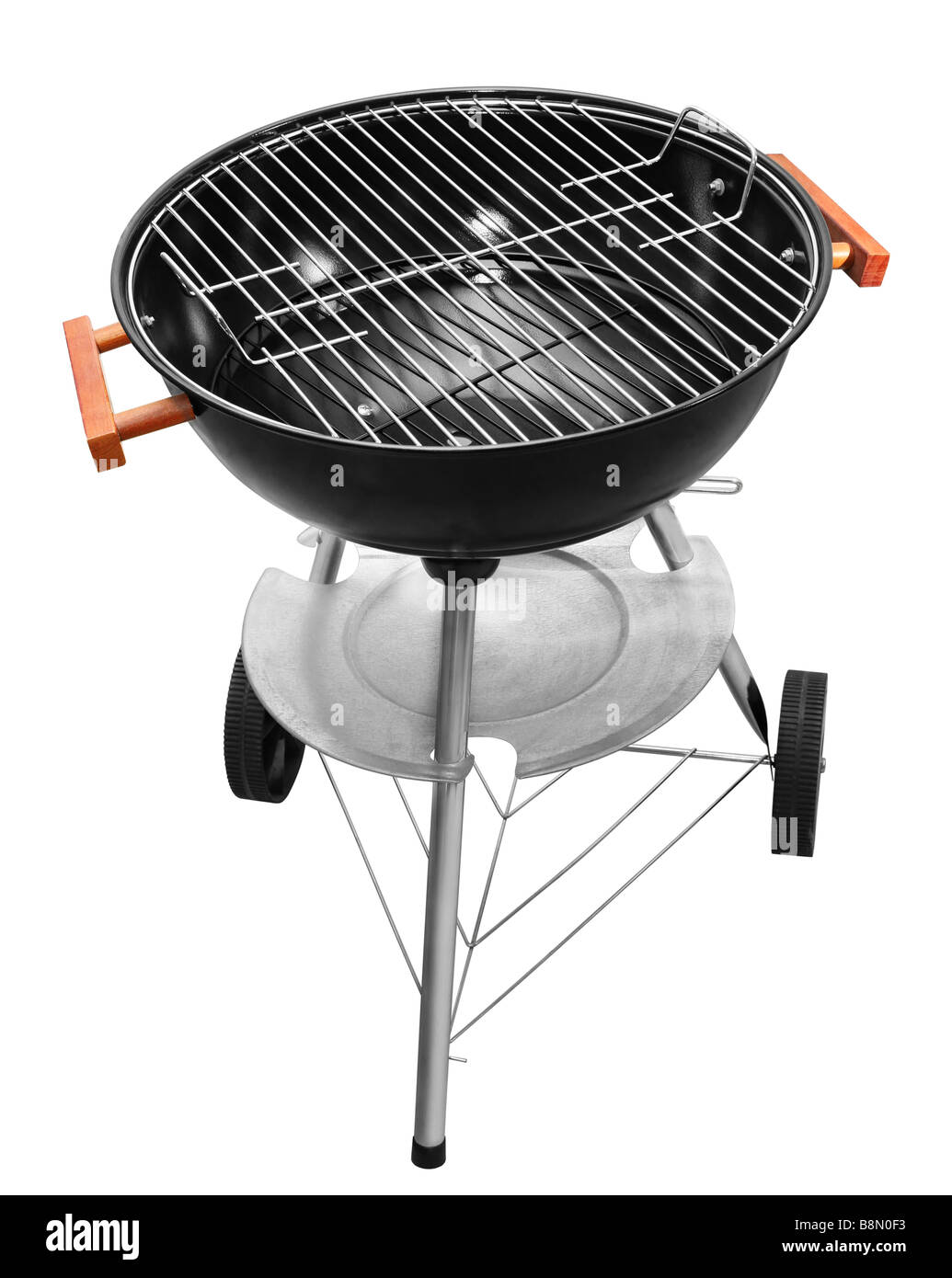 Black barbecue appliance isolated on white background Stock Photo - Alamy