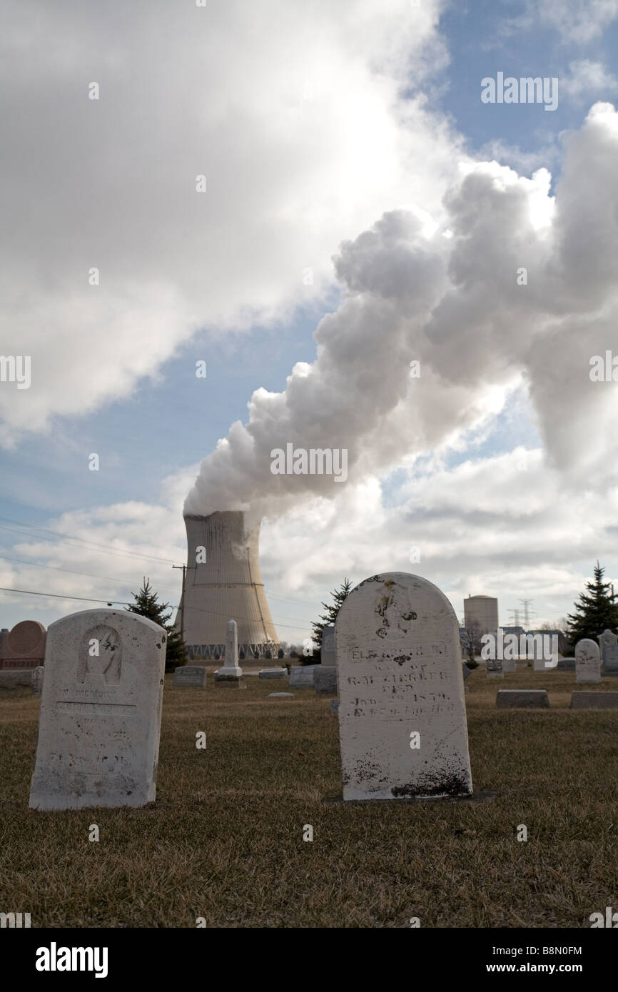 Nuclear Power Plant and Cemetery Stock Photo - Alamy
