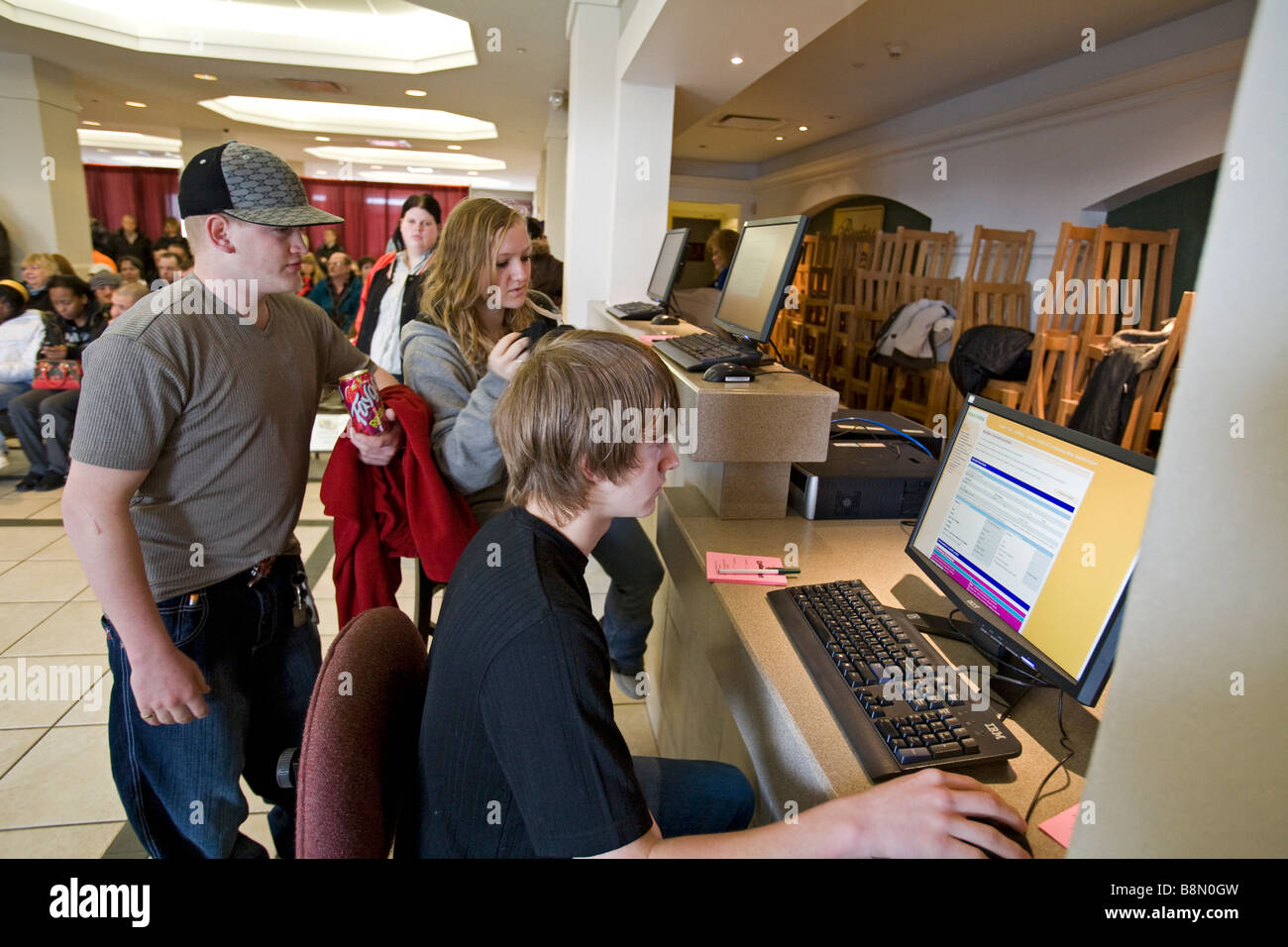 Applicants for Summer Jobs Stock Photo - Alamy