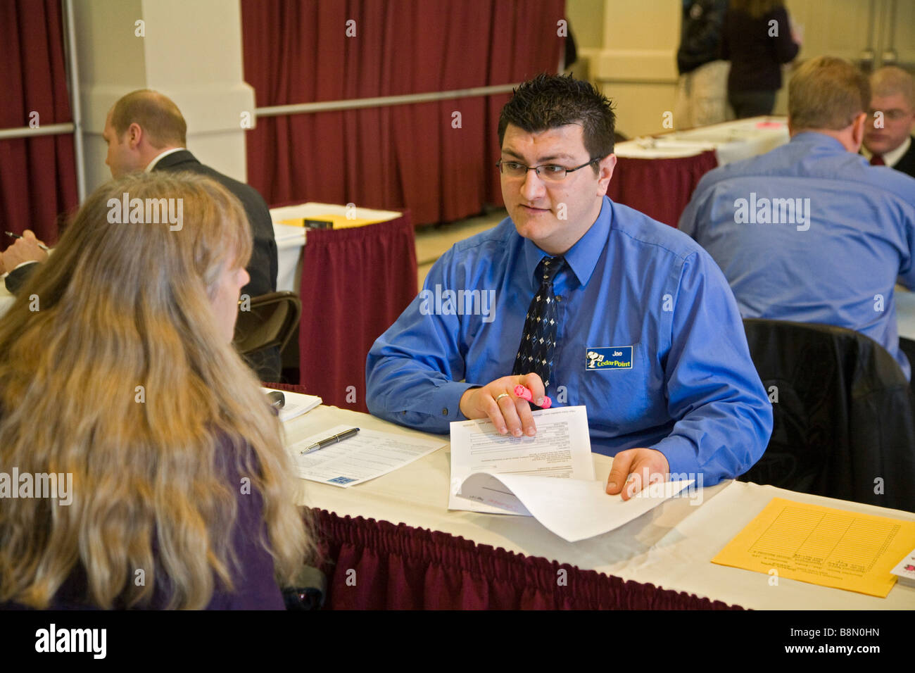 Interview horizontal hi-res stock photography and images - Alamy