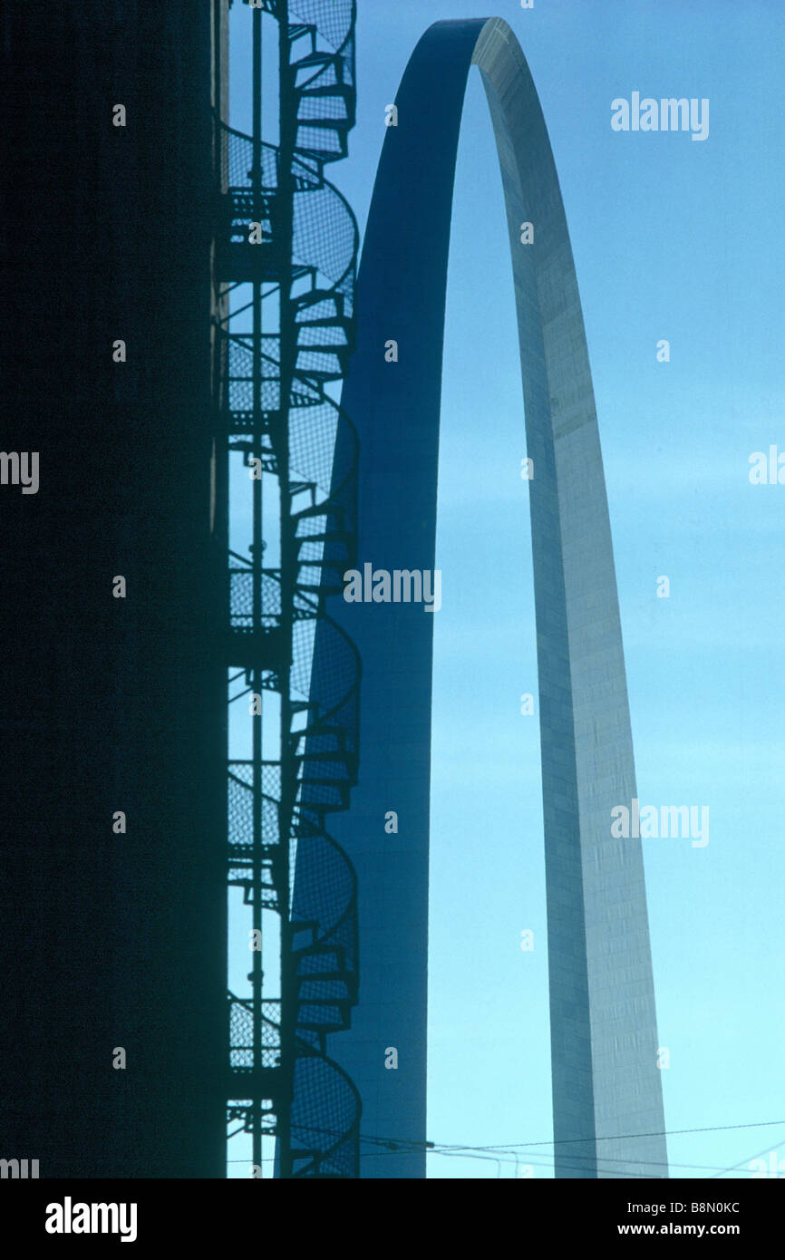 St Louis Arch Gateway Arch with fire escape in the foregound Architect ...
