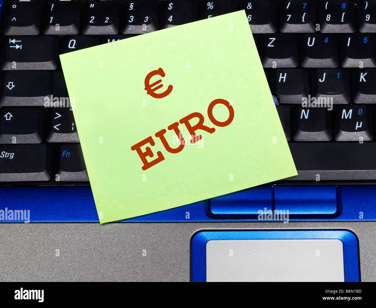 memo note on notebook, Euro Stock Photo - Alamy