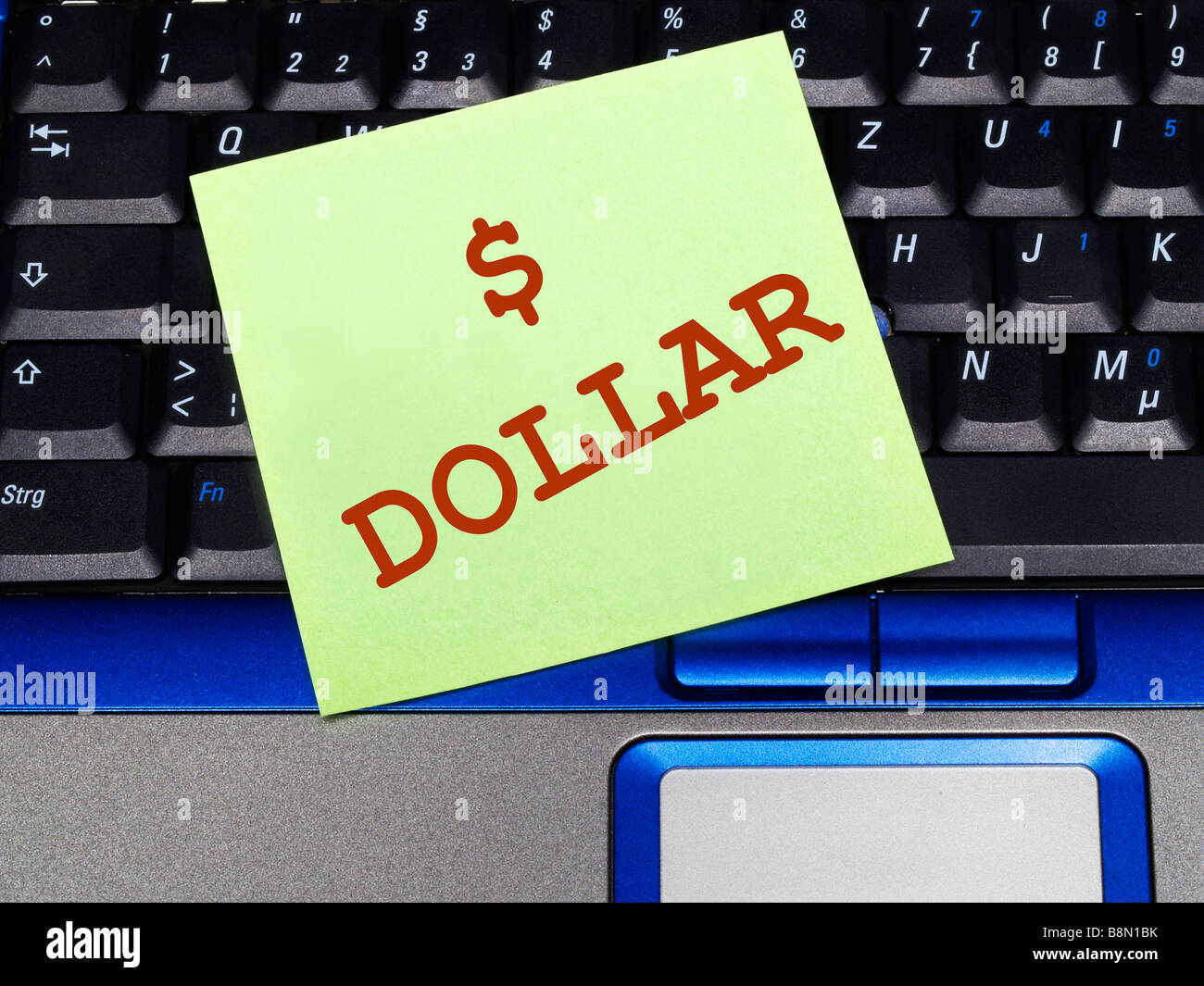 memo note on notebook, Dollar Stock Photo - Alamy