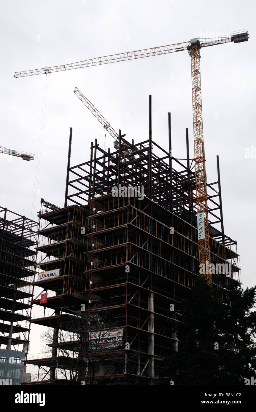 construction of the sigma towers building project Cluj Napoca, Romania ...