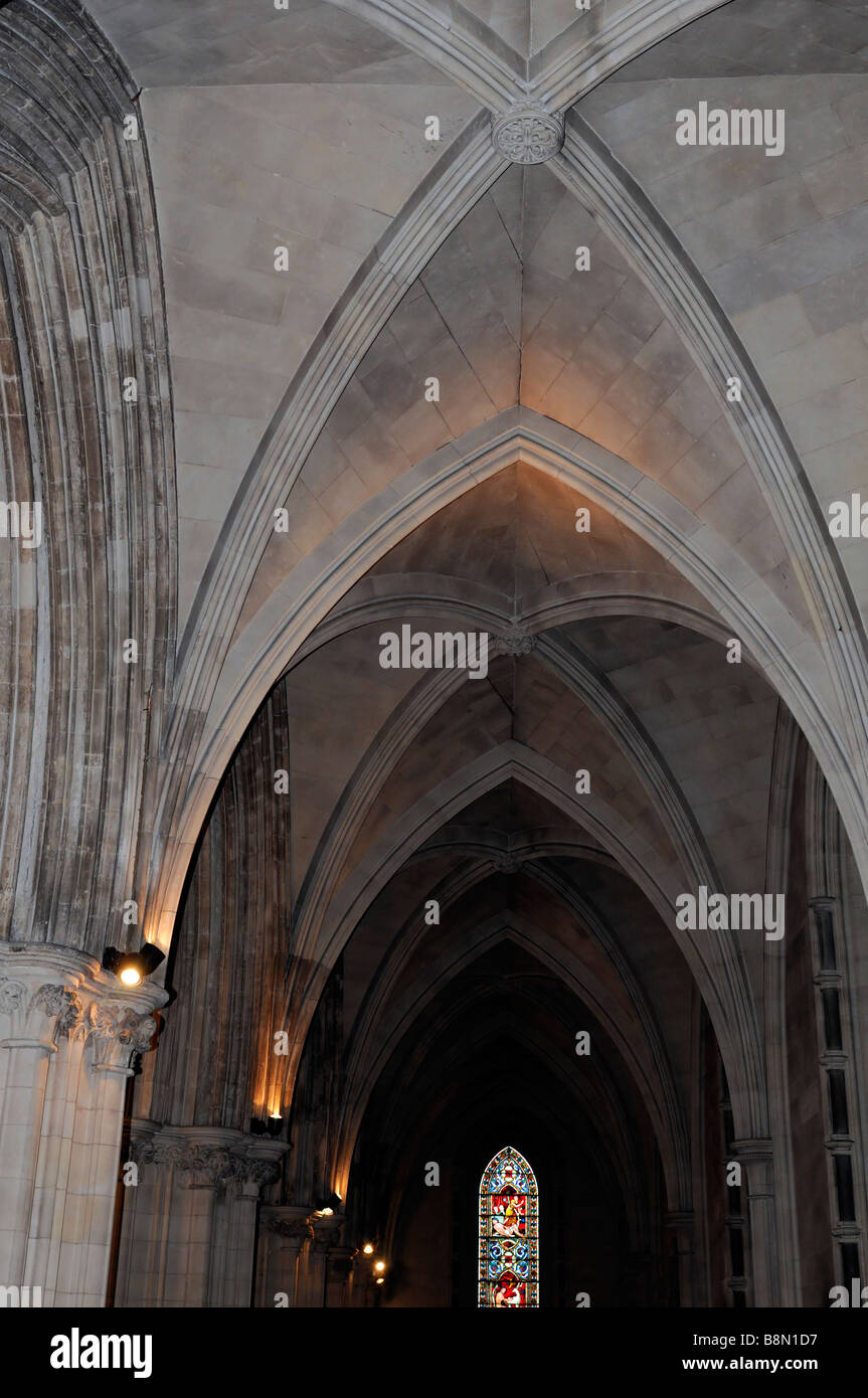 Vaulted ceiling detail inside interior Cathedral of the Holy Trinity ...