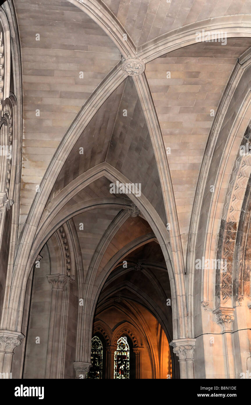 Vaulted ceiling detail inside interior Cathedral of the Holy Trinity ...