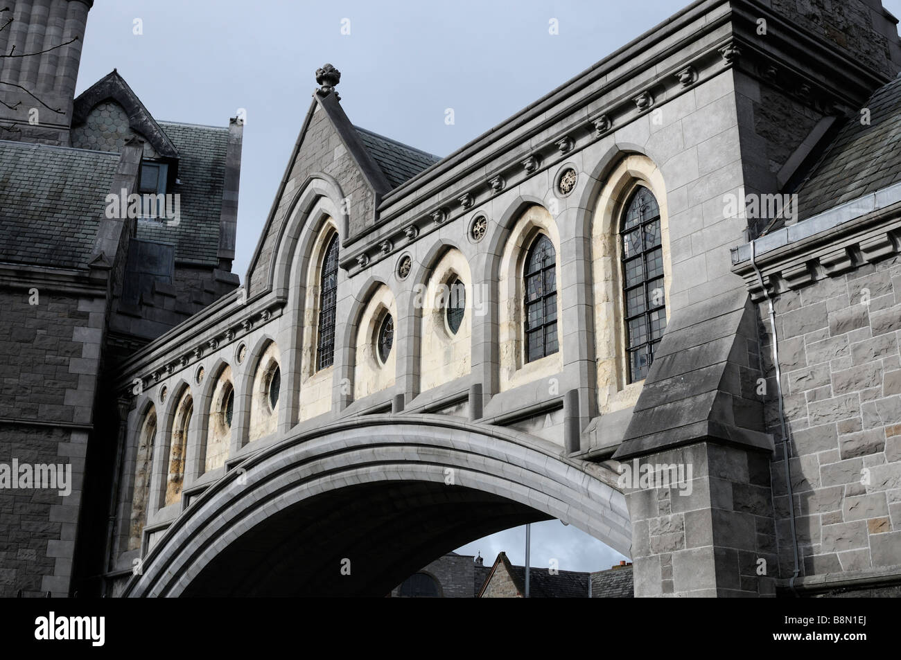 Integrated stone bridge leading to synod house Cathedral of the Holy ...