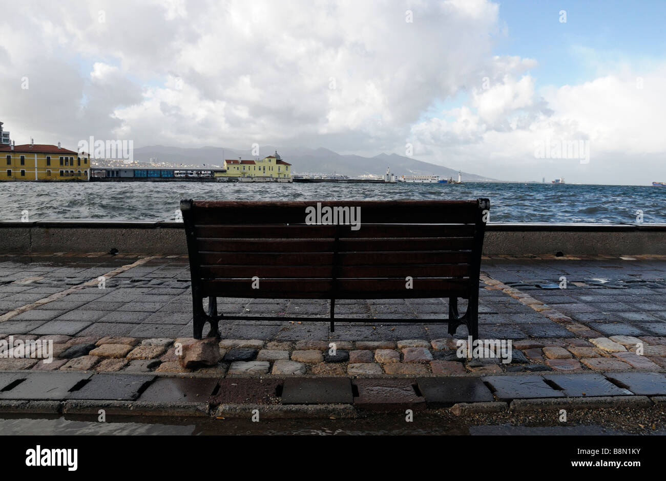 Empty Bench Facing The Sea High Resolution Stock Photography and Images ...