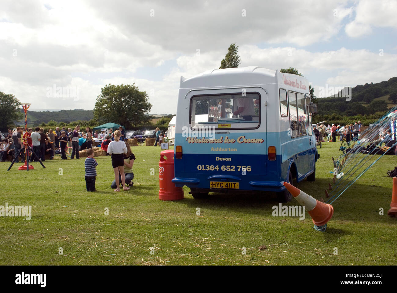 Ice cream van at village fete,Devon, caterer, catering, cold drink ...