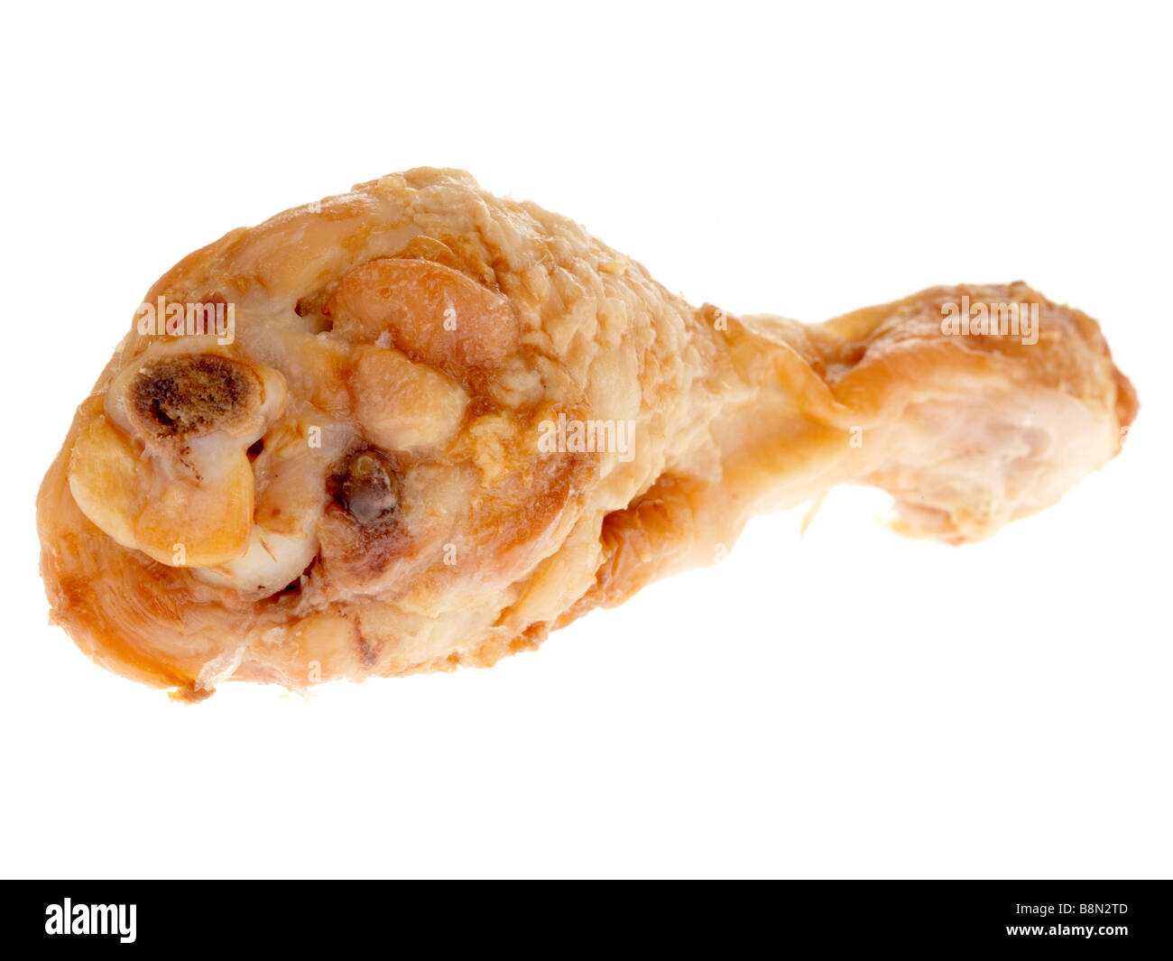 Cooked Tender Succulent Cold Chicken Legs Or Drumsticks Against A White ...