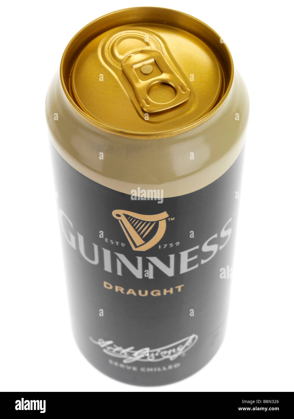 Branded Can Or Tin Of Guinness Stout Beer Isolated Against A White ...