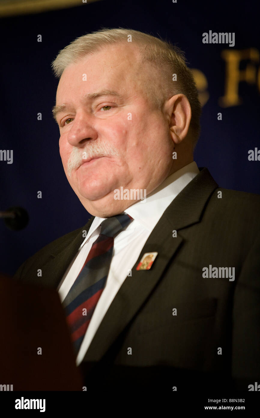 Lech Walesa, former President of Poland, and Chairman of Solidarity ...