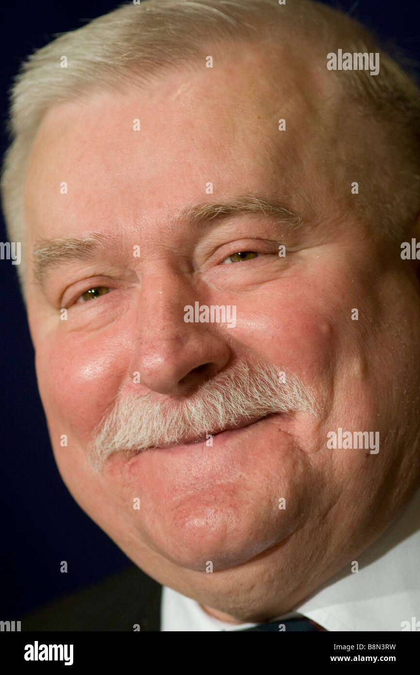 Lech Walesa, former President of Poland, and Chairman of Solidarity ...