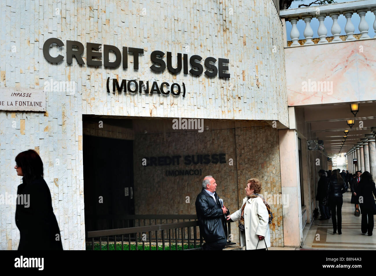 Monaco, Monte Carlo, Exterior View of "Credit Suisse Monaco Bank ...