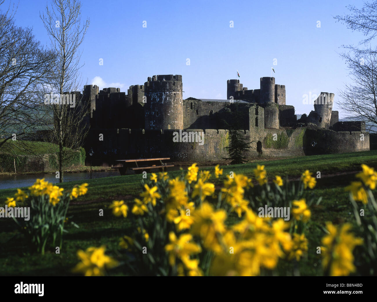 Caerphilly castle south wales hi-res stock photography and images - Alamy