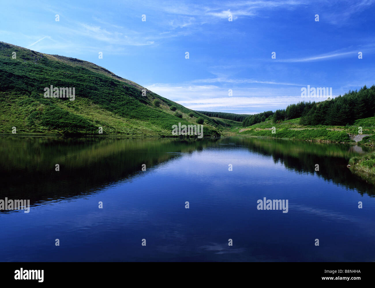 Castell Nos Reservoir Near source of Rhondda Fach river Near Maerdy ...