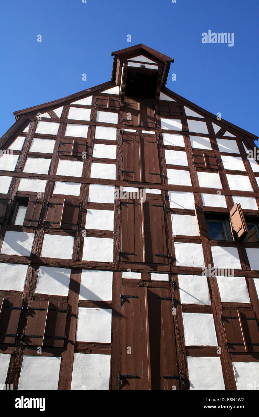 Traditional Timber Building in the old Hanseatic League City of ...