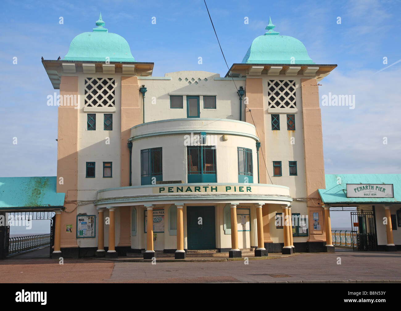 Pier and sea front pavilion Penarth Wales Stock Photo - Alamy