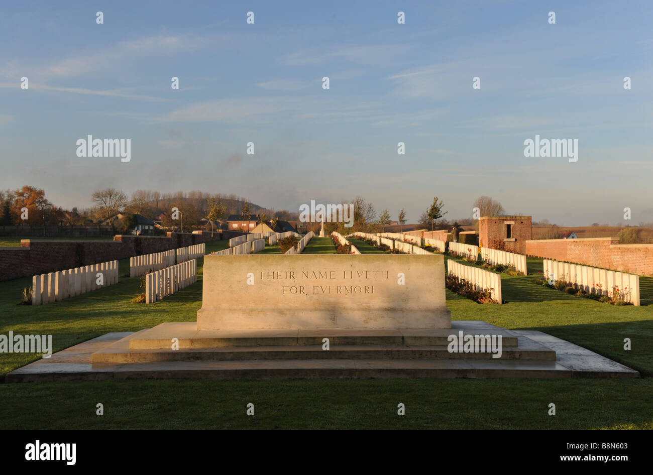 A British military cemetery containig thousands of war graves from ...