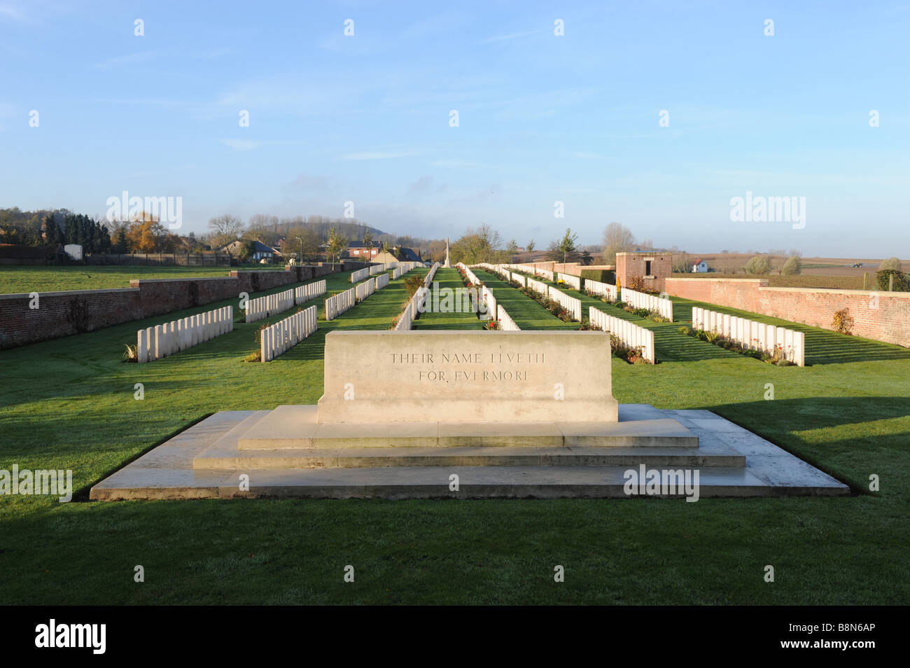 A British military cemetery containig thousands of war graves from ...