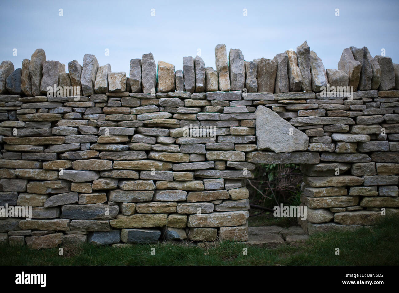 Craft of Drystone Walling Purbeck Stock Photo - Alamy