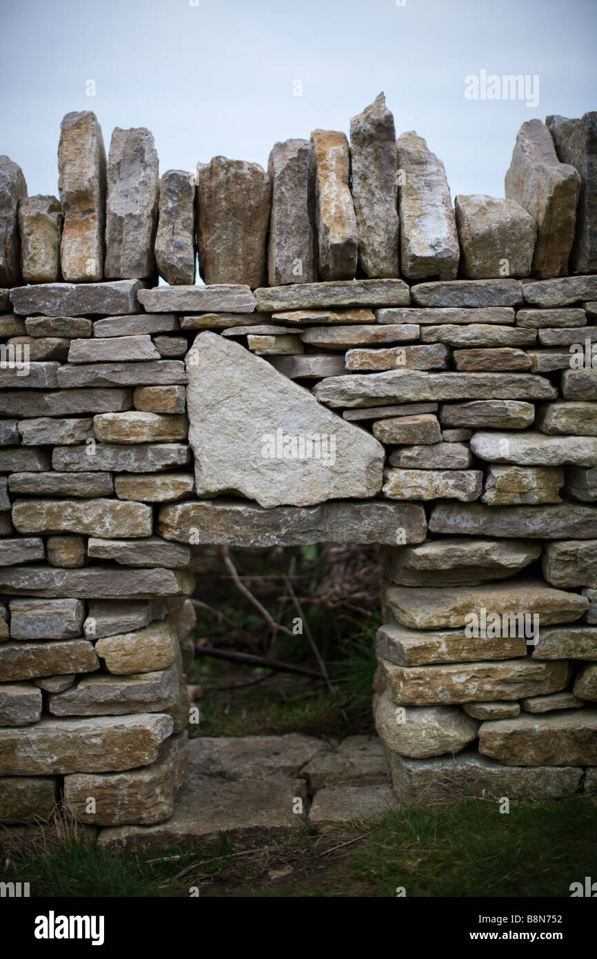 Craft of Drystone Walling Purbeck Stock Photo - Alamy