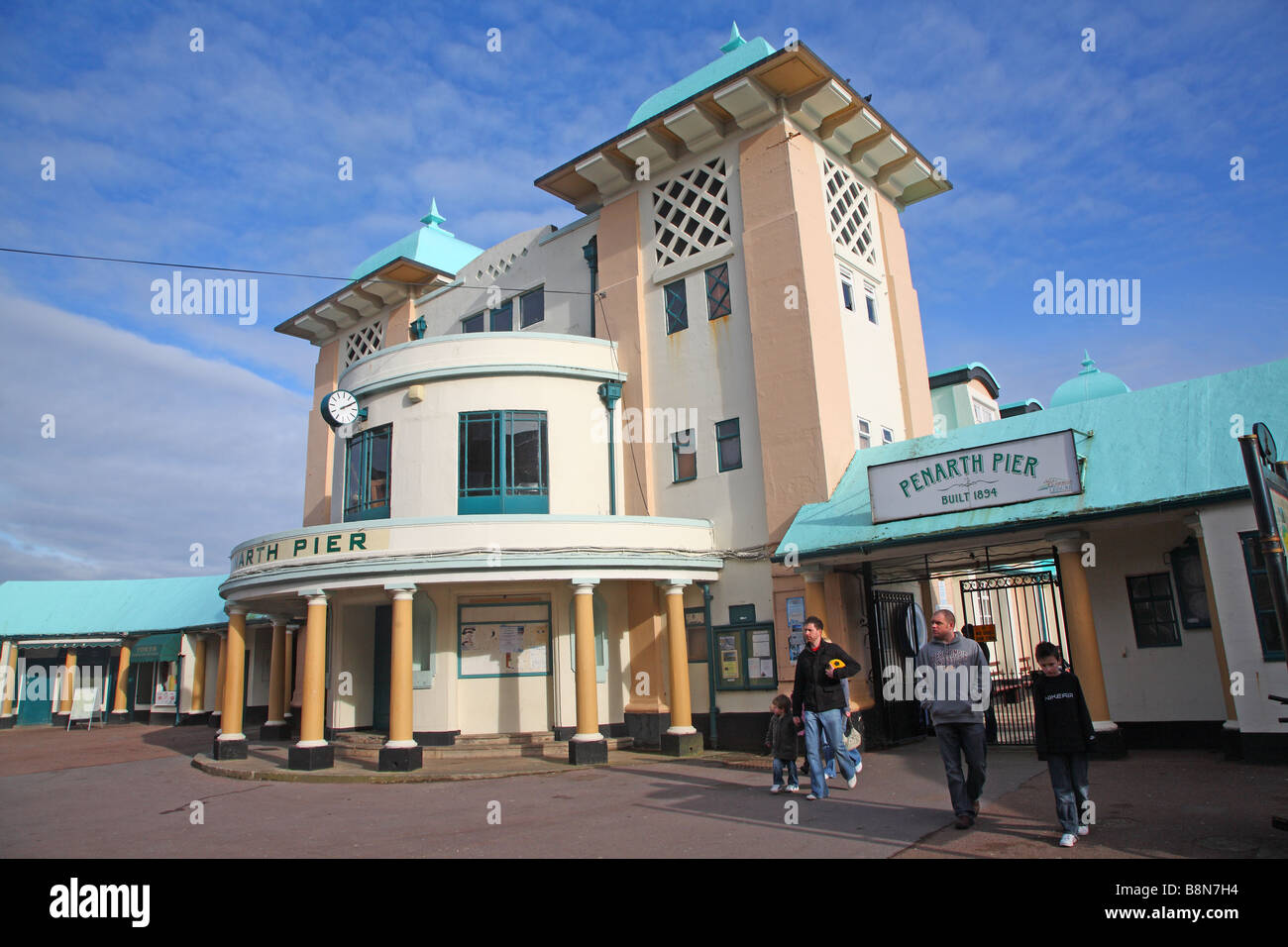 Pier and sea front pavilion Penarth Wales Stock Photo - Alamy