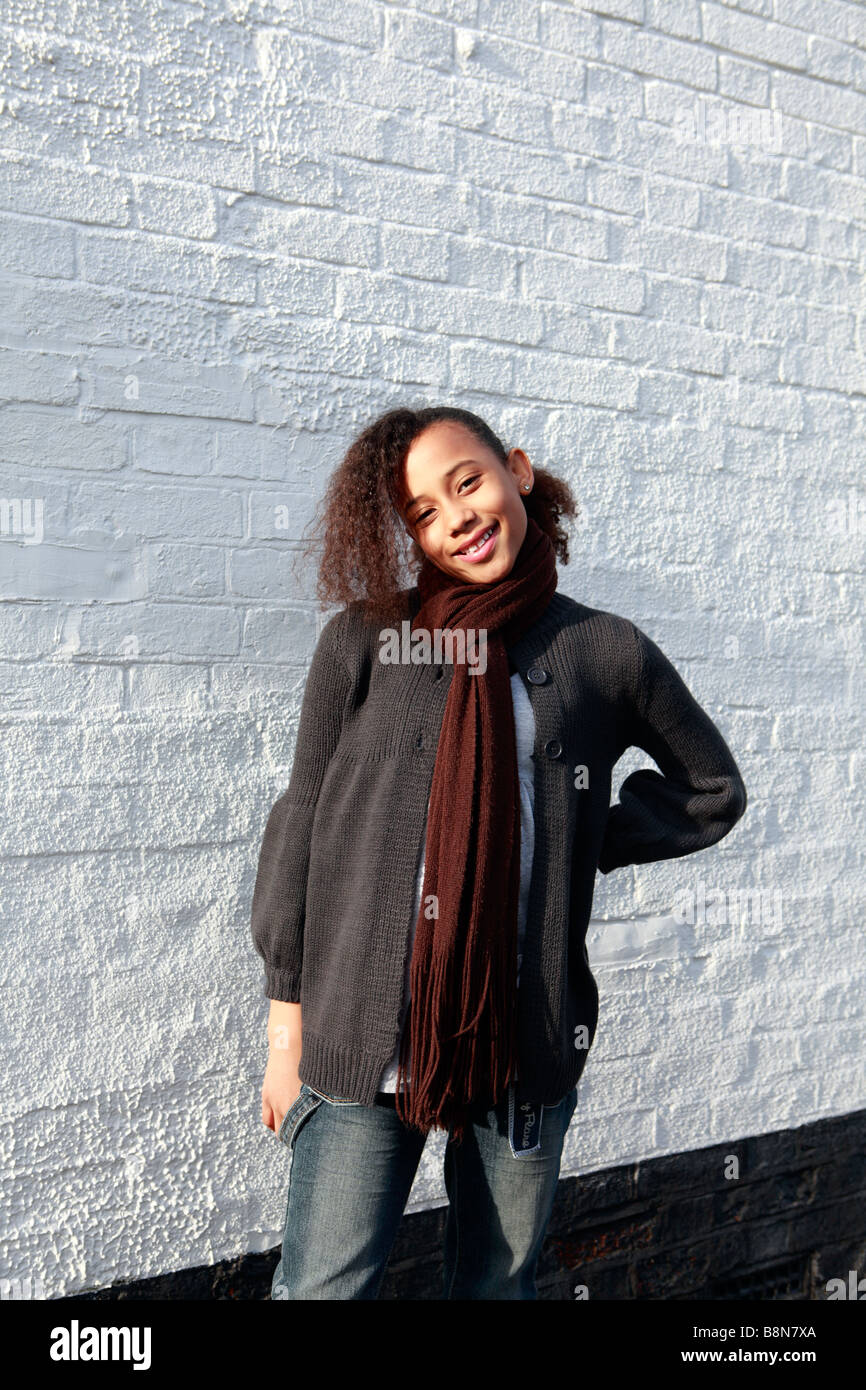 united kingdom young and fashionable mixed race girl Stock Photo - Alamy