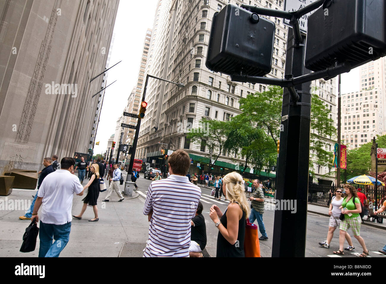 Street scene with pedestrians walking downtown Stock Photo - Alamy