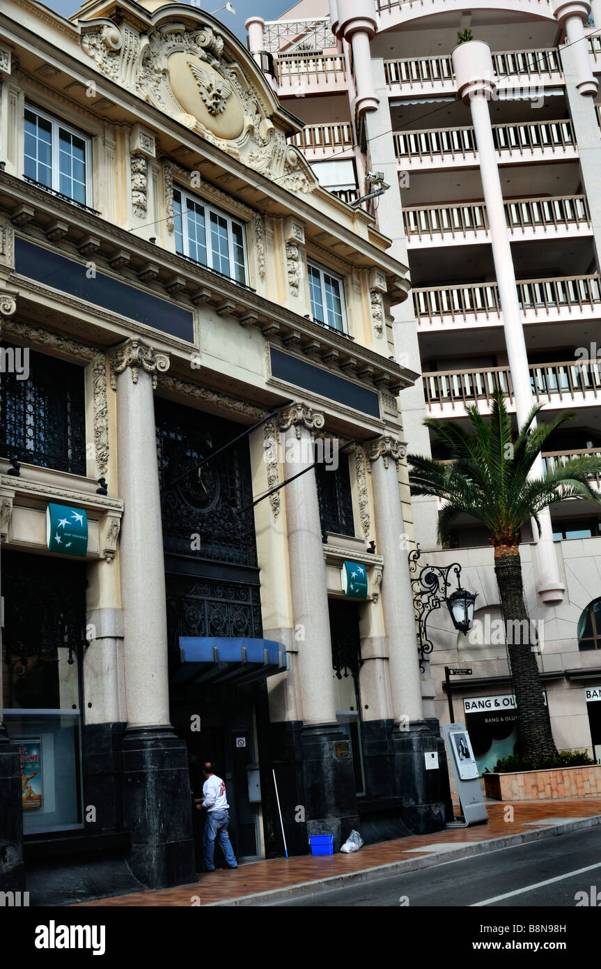 Monaco, Monte Carlo, Exterior View of "BNP Paribas Bank" Building ...