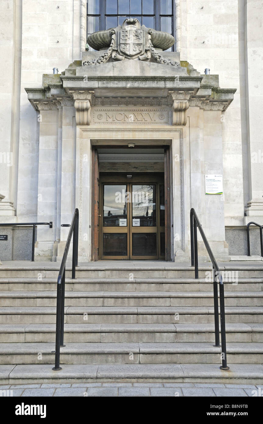 Entrance Islington Town Hall Upper Street London England UK Stock Photo ...