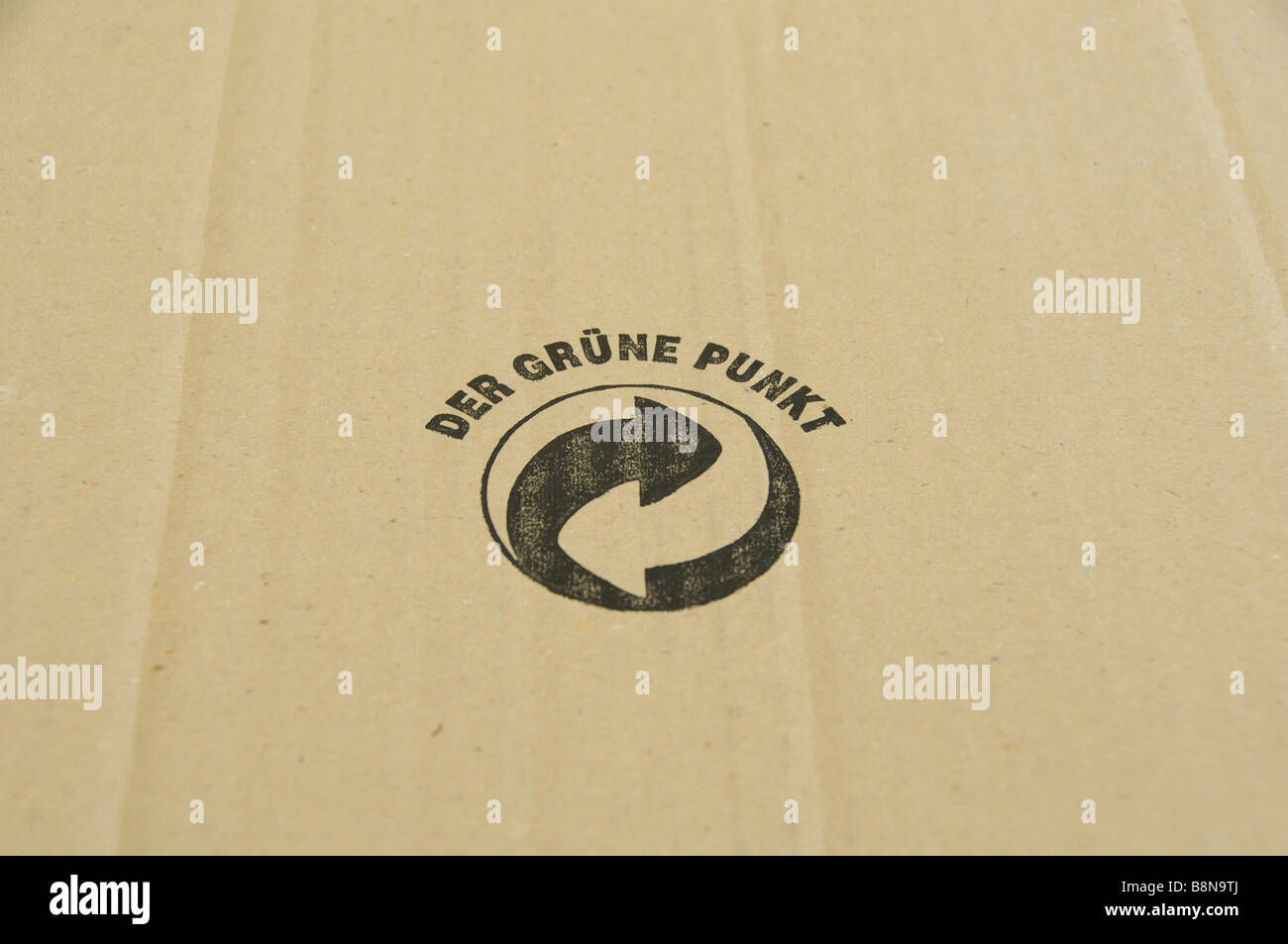 German cardboard recycling logo Stock Photo - Alamy