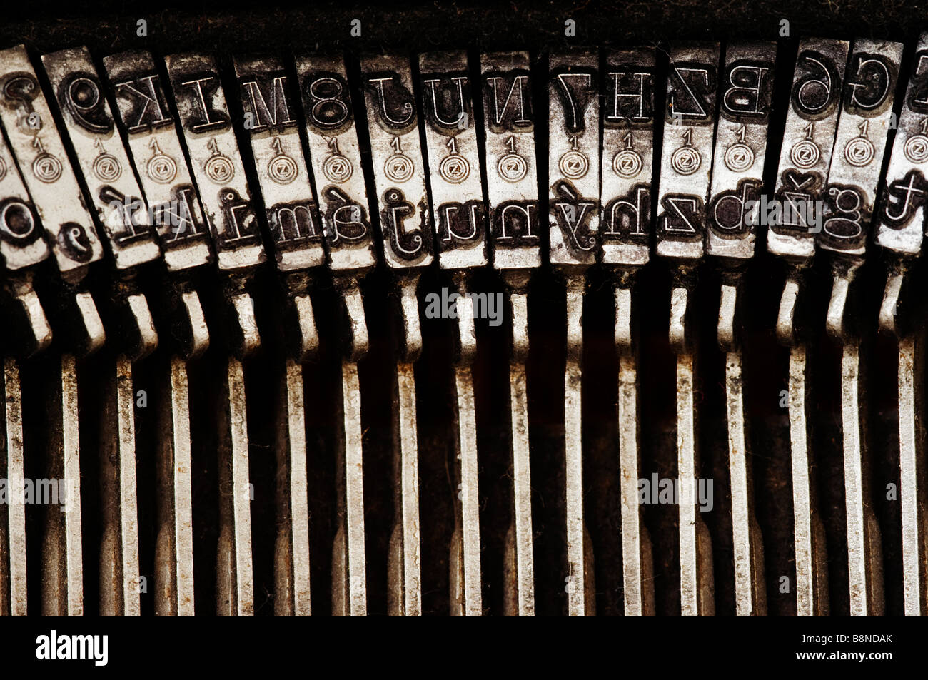 Old typewriting machine - detail Stock Photo - Alamy