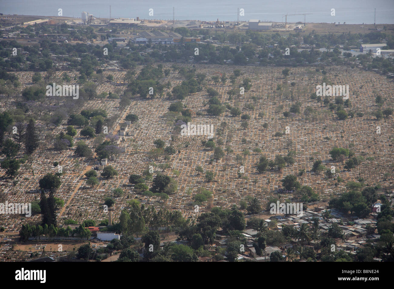 Aerial view of a large cemetery Stock Photo - Alamy