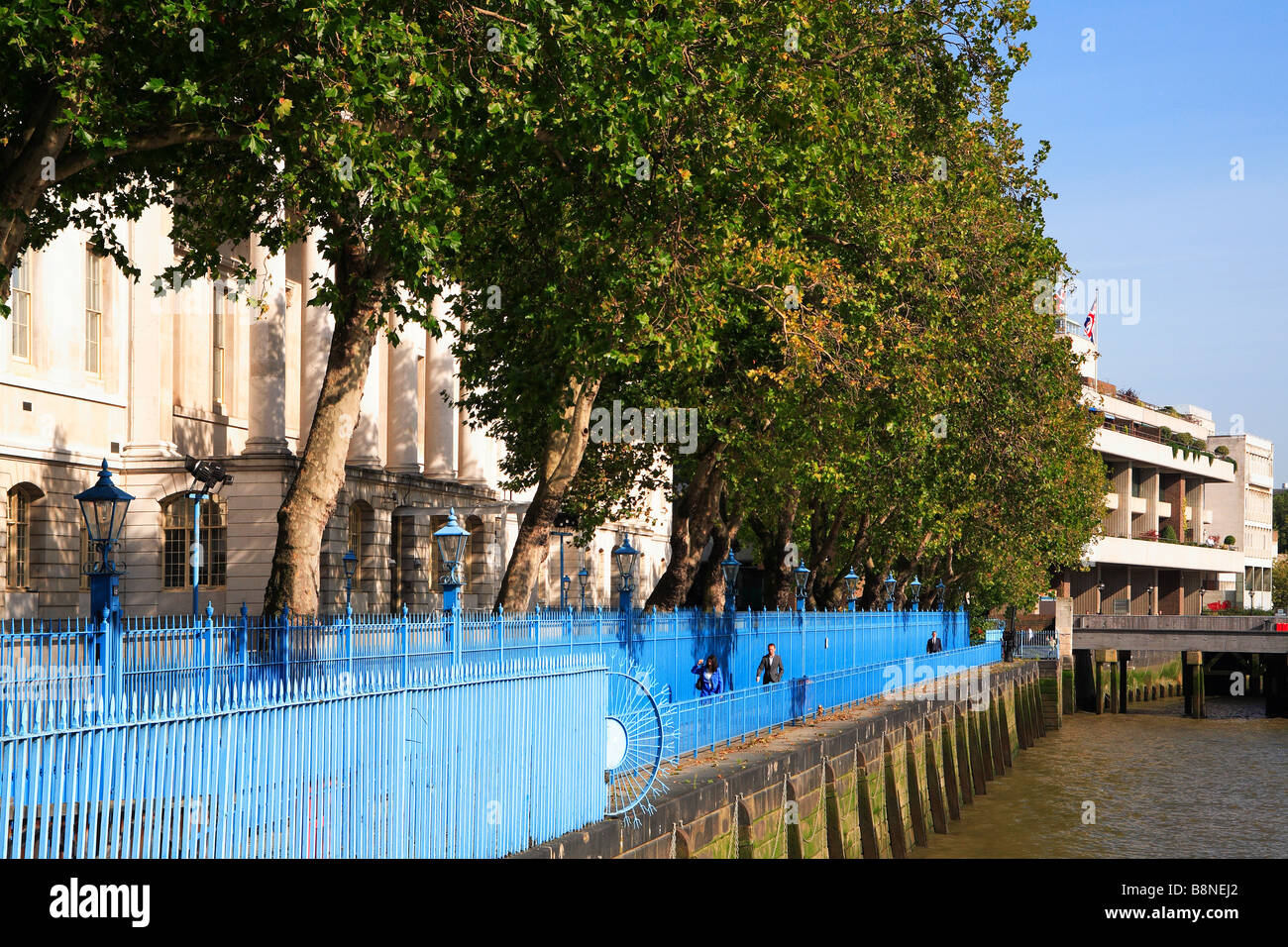 Custom House Embankment City of London Stock Photo - Alamy