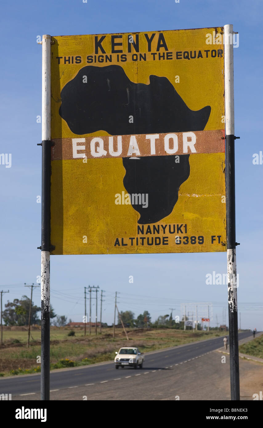 Kenya nanyuki equator sign hi-res stock photography and images - Alamy