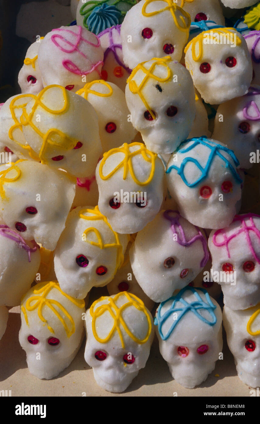 Skull Sweets Calavera de Dulce for Day of the Dead Stock Photo - Alamy