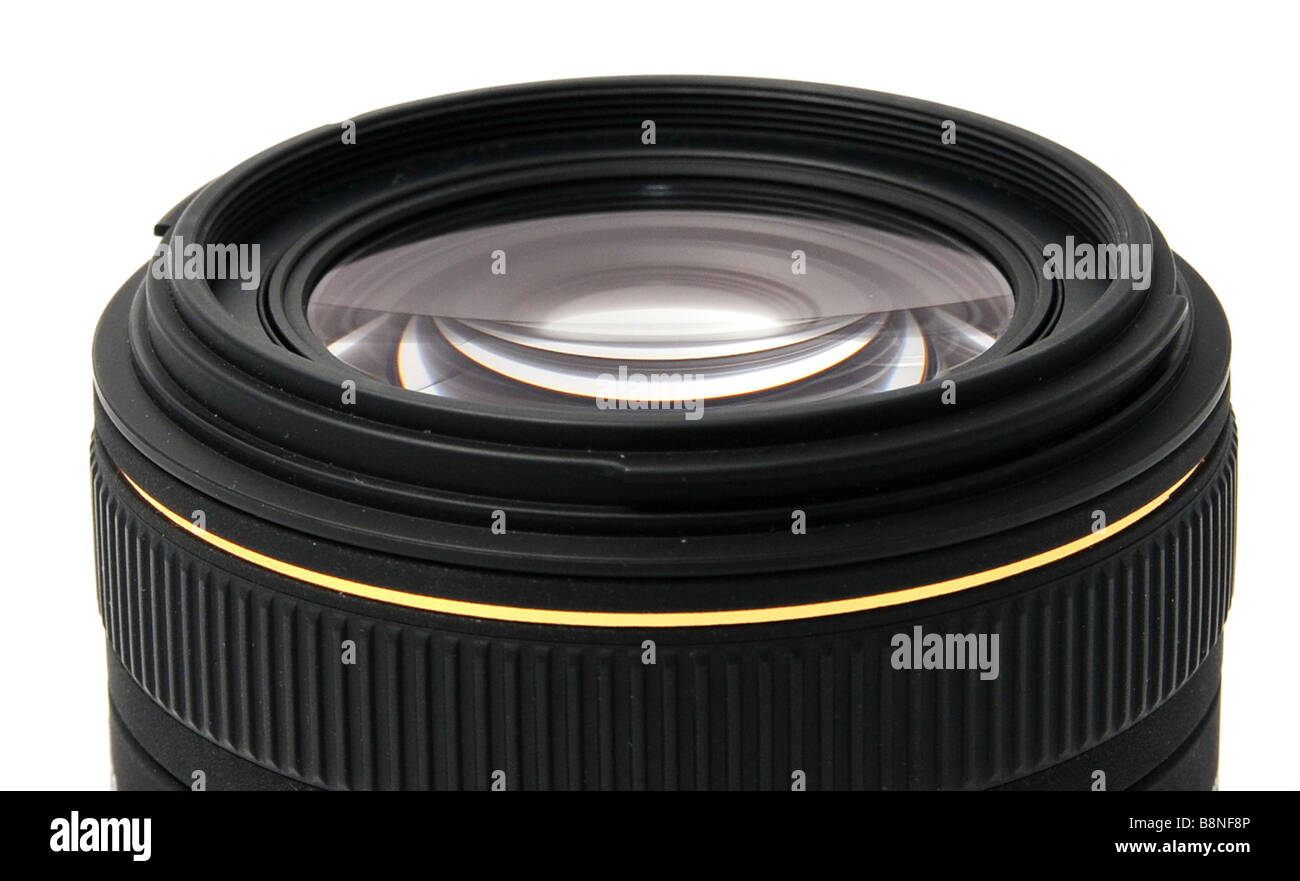 Close-up of the front element of the Sigma 30mm f1.4 lens Stock Photo ...