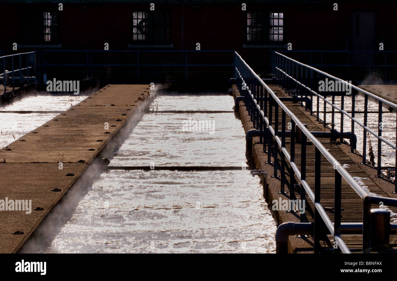 Sewage raw white flowing railing rail treat flow horizontal hi-res ...